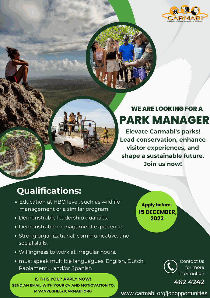 vacature-park-manager | Carmabi